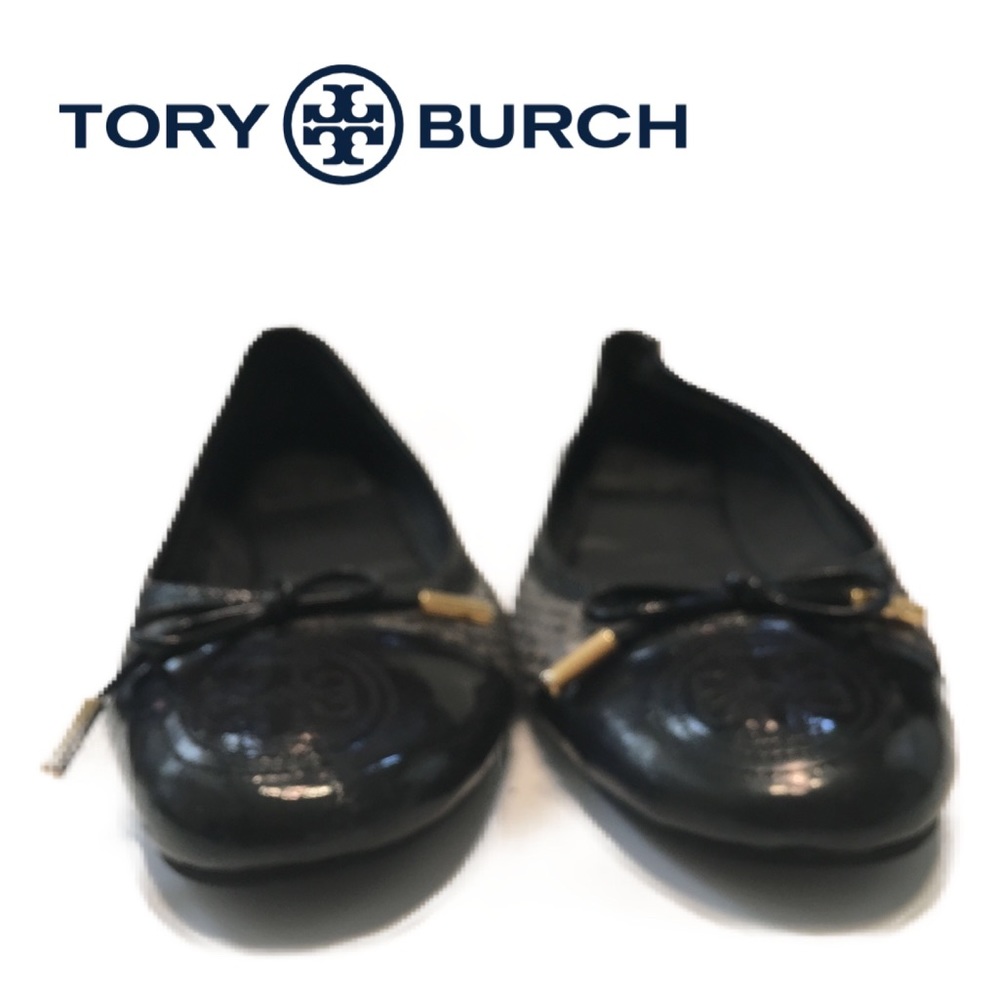 Tory Burch Smoke Roccia/Black Verbena Snake Flats - Gem